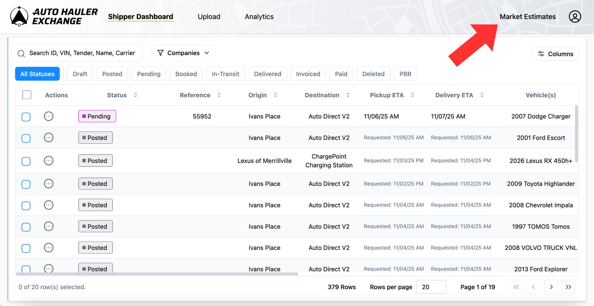 Market Estimate Tool: A Quick Guide | Auto Hauler Exchange
